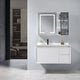 Meuble Salle De Bain 100 cm Vasque Blanche ELISSA | BELLEGNO