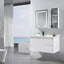 Meuble Salle De Bain 100 cm Vasque Blanche ELISSA | BELLEGNO